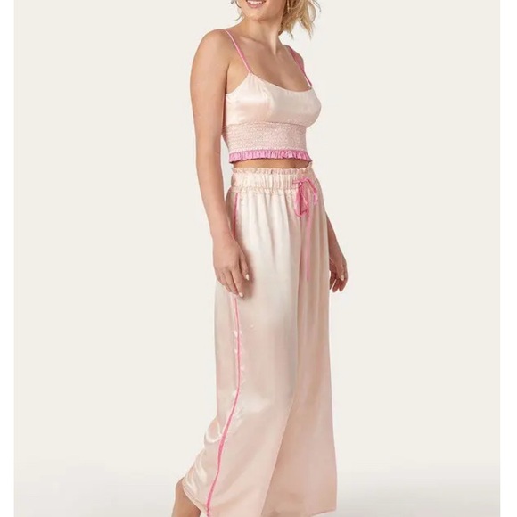 Morgan Lane | Intimates & Sleepwear | Morgan Lane Blush Satin Pajama ...